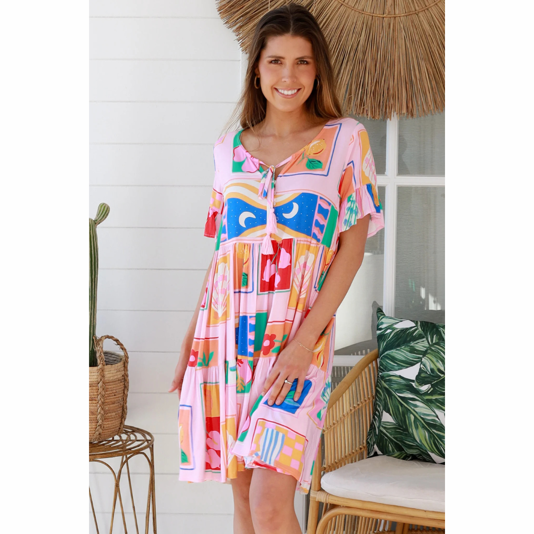 Brianna Mini Bohemian Dress – The Oracle Shop