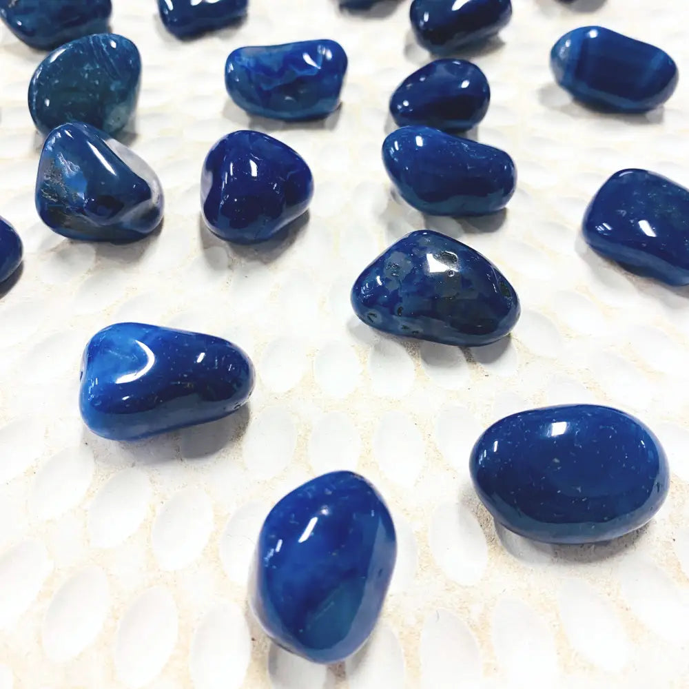Blue Agate Tumble ~ Calm Communication & Peace – The Oracle Shop